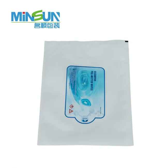 Wet Wipes Composite Transparent Plastic Bag Plastic Bag with Soft Lid