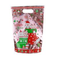 Quality Vibrant Festive Christmas Plastic Gift Bags with Strong Handles for sale
