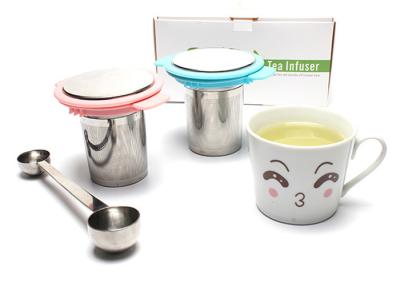 Cina Canestro riutilizzabile di Infuser della teiera di acciaio inossidabile della doppia maniglia con il coperchio in vendita