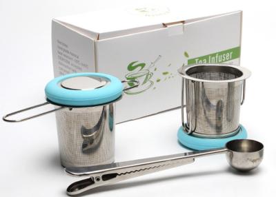 Cina Piegatura del canestro di Infuser del tè di acciaio inossidabile di 304 cupole la doppia tratta il canestro del filtro dalla teiera in vendita