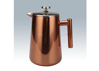 Cina Macchinetta del caffè francese d'acciaio francese doppia della stampa del vaso 17/34oz della stampa lucidata specchio in vendita