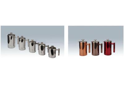 Cina caffettiera francese del metallo della stampa di acciaio inossidabile del doppio strato 51oz in vendita