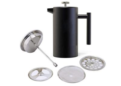 China Cafetiere murado dobro fabricante de café de aço inoxidável da imprensa francesa do metal de 8 copos à venda