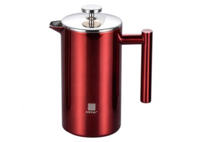 中国 余分フィルターが付いている1000ml 34ozの赤い色のペンキの倍の壁のステンレス鋼のフランスの出版物 販売のため