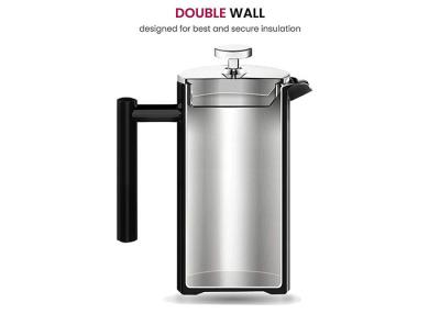 Cina U-legame macchinette del caffè francesi a doppia parete 51oz della stampa di acciaio inossidabile Cafetiere di 12 tazze in vendita