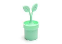 China Leaf Shape Loose Leaf Silicone Tea Infuser Steeper Food Grade for sale