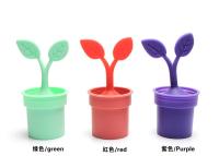 China Leaf Shape Loose Leaf Silicone Tea Infuser Steeper Food Grade for sale