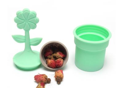Cina Filtro 11.5x5.5x5.5cm dal tè dell'a fogli staccabili di Infuser del tè del silicone di forma del fiore in vendita