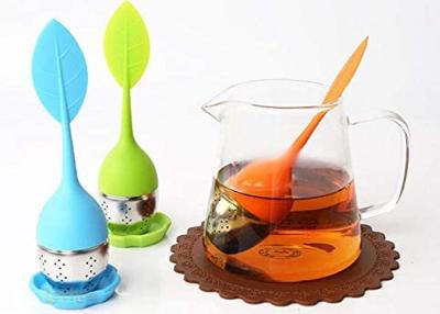 Cina Tè libero Infuser della tazza di acciaio inossidabile di BPA/maniglia del silicone Infuser della foglia di tè in vendita