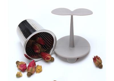 Cina Tè riutilizzabile Infuser del germoglio del silicone del commestibile con l'insieme fine di Mesh Hole And Silicone Tray in vendita