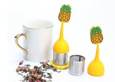 Cina Filtro adorabile del tè del filtro ss dal filtro della bustina di tè del silicone di forma dell'ananas in vendita
