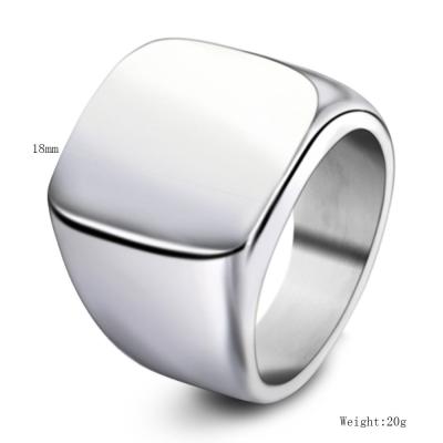 Cina rivestimento della polvere di Ring Geometric Silver Steel Ring del dito placcato oro degli uomini 316L in vendita