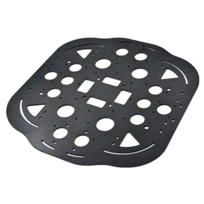 China Twill Weave Machined Carbon Fiber Square Sheet For Drone Agricultural for sale