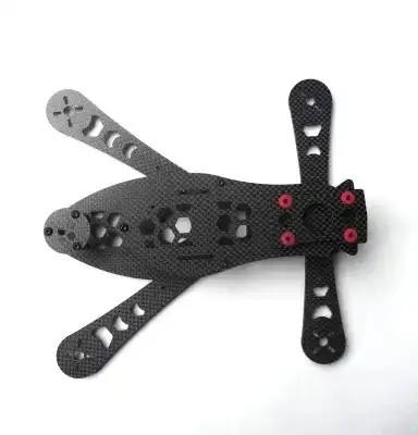 China CNC Cutting UAV Parts 3K Machined Carbon Fiber Micro Machining CNC Milling for sale