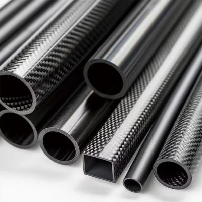 China Chinese Factory Custom Shape 3K Carbon Fiber Tube,CNC Cutting Carbon Fiber Pole en venta