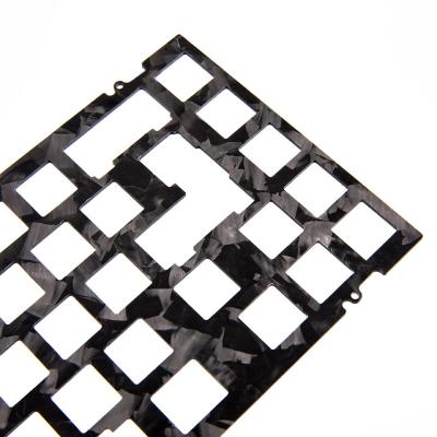 Cina cassa di modellatura della tastiera della fibra del carbonio delle parti di fibra del carbonio di 0.05mm 18K in vendita
