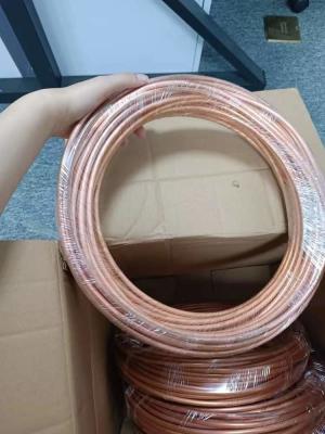 Cina Tubo di rame senza cuciture ad alta temperatura rosso / giallo 0,6 mm di spessore in vendita