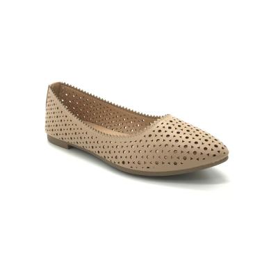 China Ladies loafers Shoes special cut-outs design comfortable TPR out sole flat heel shoes manufacture 2018 autumn for sale