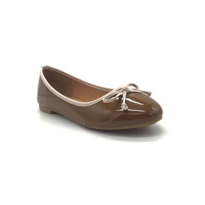 China Patent leather dress shoes Women Casual Genuine Leather with bow tie Shoes on line sale ladies loafers shoes 2018 autumn for sale