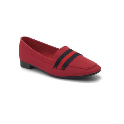 China Square toes loafers shoes women casual walking shoes Chinese supplier comfortable low heel micro suded upper material for sale