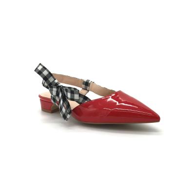 China Women low heel loafers pointed toes shoes casual dress shoes designer loafers fashion glossy patent leather for sale