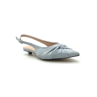 China Leisure women shoes micro suded material ladies casual dress shoes with buckle strap opening knot design for sale