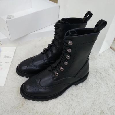 China Elegant black leather boots ladies designer boots fashionable winter boots special Elastic band opening for sale