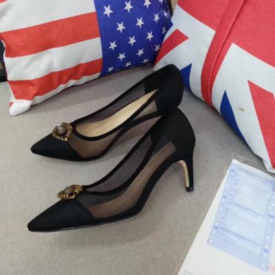 China Pump Shoes elegant Stiletto Heels Special mental eyes design Women dress shoes ladies fashion casual shoe for sale