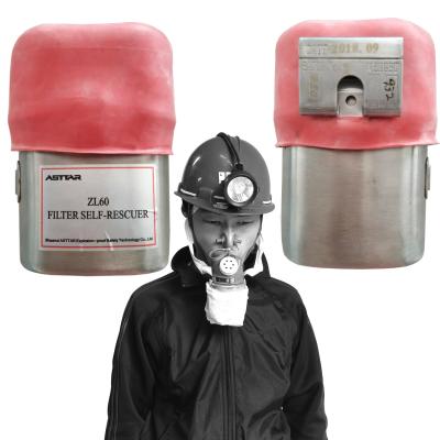 China ZL60 60 minutes duration Carbon monoxide filter Self-Rescuer for coal mine for sale