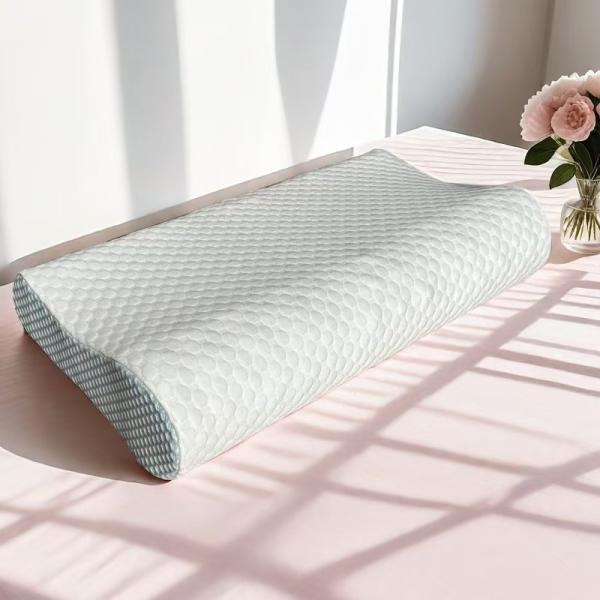 Quality Ice Cooling Contoured Memory Foam Pillow for sale