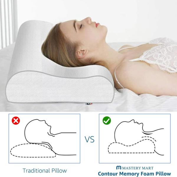 Quality Memory Foam Pillow Adjustable Supportive Orthopedic Contour Sleep Pillow For for sale