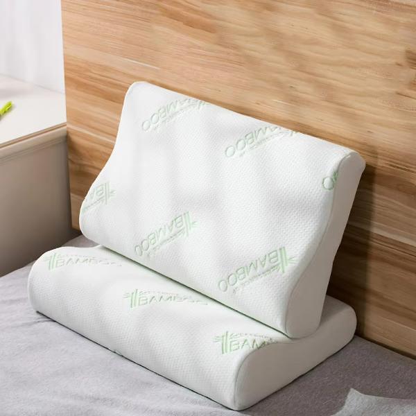 Quality Custom LOGO Ergonomic Sleeping Cervical Orthopedic Memory Foam Bed Pillows For for sale