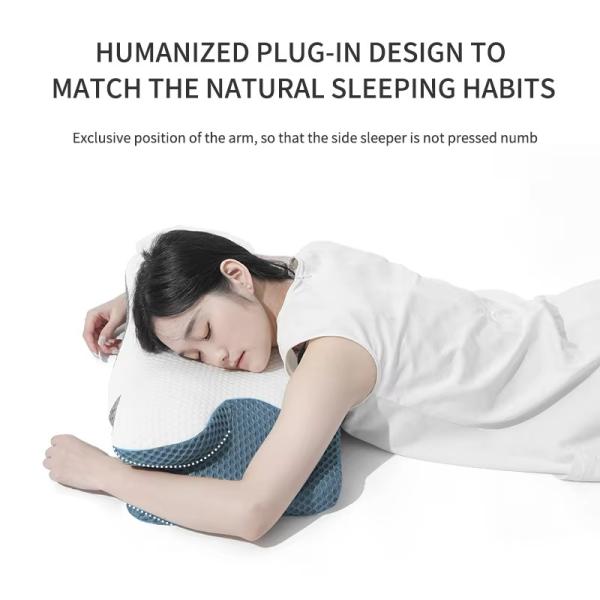 Quality Custom Shaped Cervical Orthopedic Smart Gray Memory Foam Sleeping Neck Bed for sale