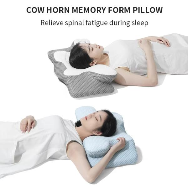 Quality Custom Shaped Cervical Orthopedic Smart Gray Memory Foam Sleeping Neck Bed for sale