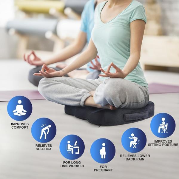 Quality Hypoallergenic Memory Foam Seat Cushion Safe Memory Foam Tailbone Cushion for sale