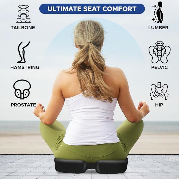 Quality Hypoallergenic Memory Foam Seat Cushion Safe Memory Foam Tailbone Cushion for sale
