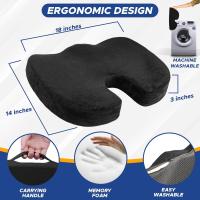 Quality Hypoallergenic Memory Foam Seat Cushion Safe Memory Foam Tailbone Cushion for sale
