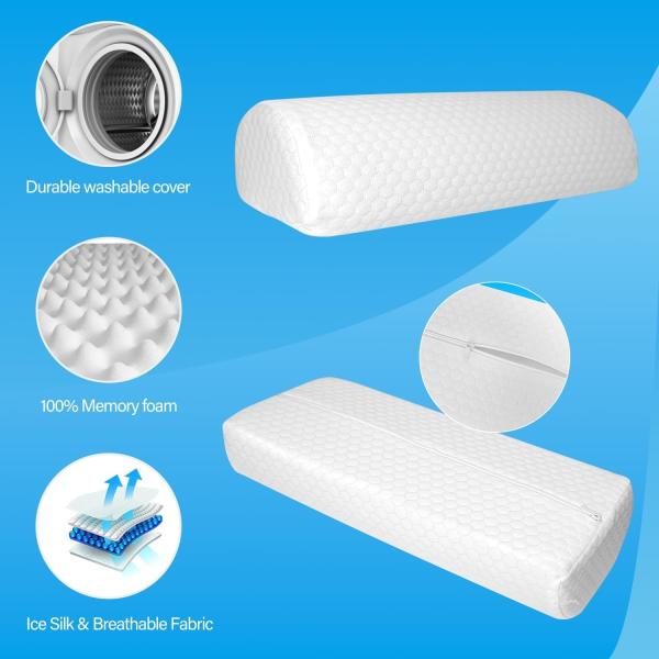 Quality Soft Half Moon Memory Foam Pillow Neck Care Lightweight High Density for sale