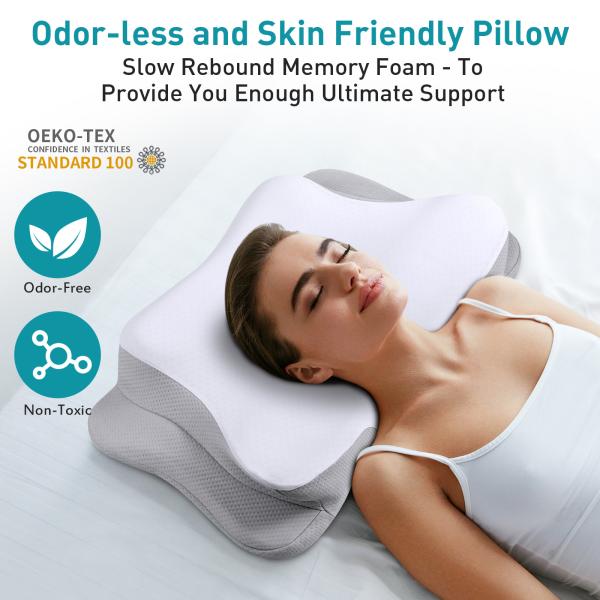Quality Breathable Orthopedic Memory Foam Pillow Deep Sleeping Orthopedic Butterfly for sale