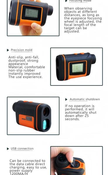 Quality Colorful Display Screen Multifuntion Laser Range Finder 360AS for sale