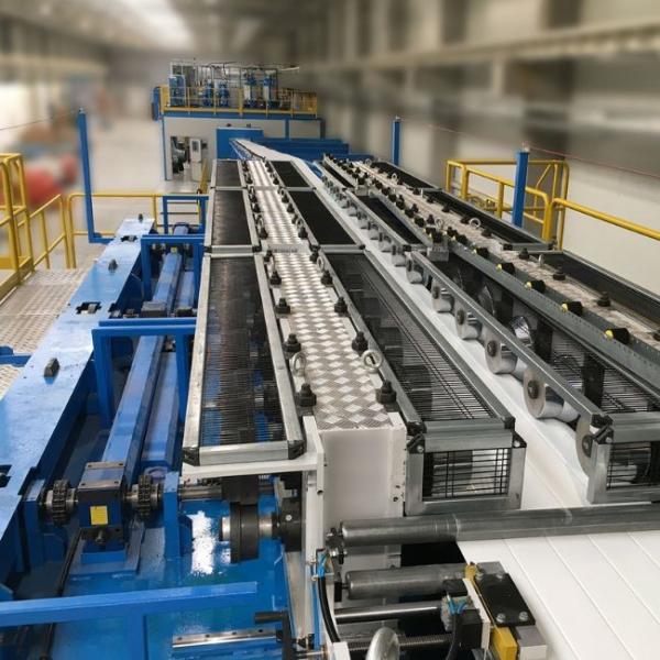 Quality 3-8m/min PU Sandwich Panel Production Line With 5.5KW Main Power for sale