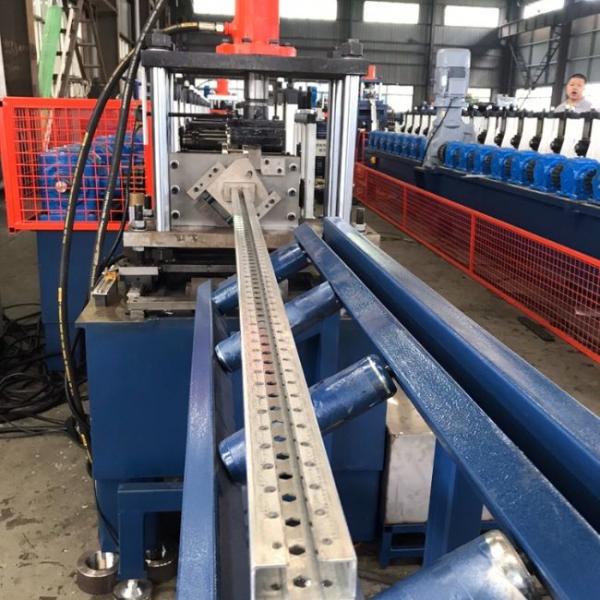 Quality Galvanized Steel Electric Cabinet Column Shelf Roll Forming Machine For Uprights for sale
