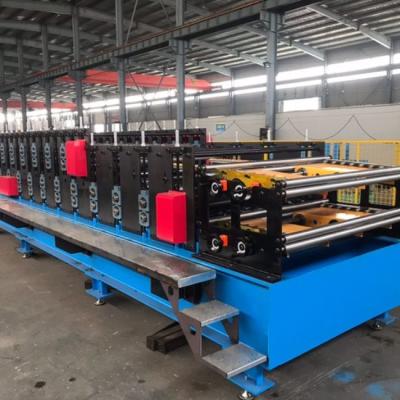 China Hydraulic Cut Double Layer Metal Sheet Forming Machine For Steel Roof Tile Making Machine for sale