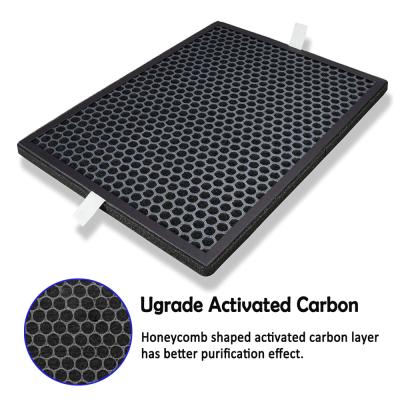 China High Efficiency Coating Honeycomb Shaped Eco-Friendly Activated Carbon Air Purifier Replacement Filter for sale