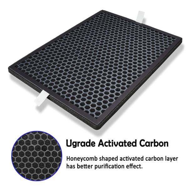 Quality High Efficiency Coating Honeycomb Shaped Eco-Friendly Activated Carbon Air Purifier Replacement Filter for sale
