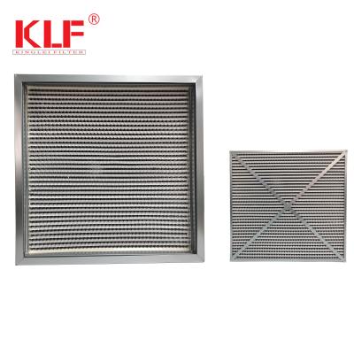 China Galvanized Frame H13 HVAC Air Filter with 0.1um Porosity for High Efficiency Air Conditioning Systems for sale