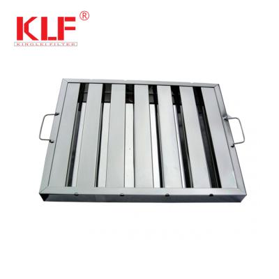China Stainless Steel 430 Baffle Filter with Double SS Frame for Commercial Kitchen Hoods 495x495x45 mm for sale