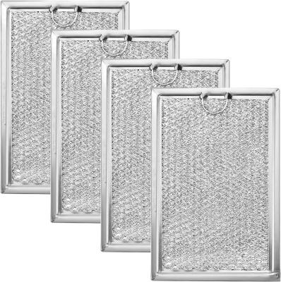 China Customized Size Washable Aluminum Foil Mesh Microwave Grease Filter with Large Oil Capacity for sale