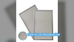 Low Resistance HVAC Filter Clean Room Air