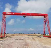 China 10T 12m Span Single Girder Gantry Crane Wireless Remote Control for sale